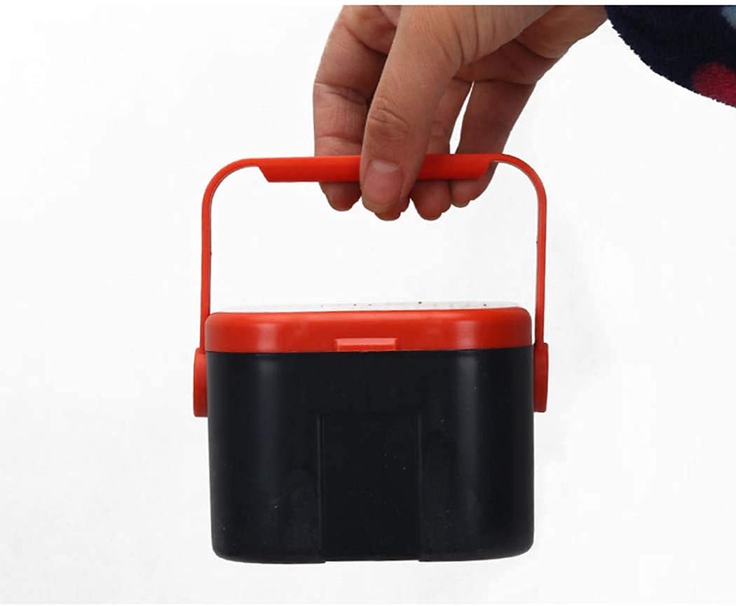 Toasis Fishing Live Bait Box Worm Storage Container Plastic Case with Tweezer (Red)