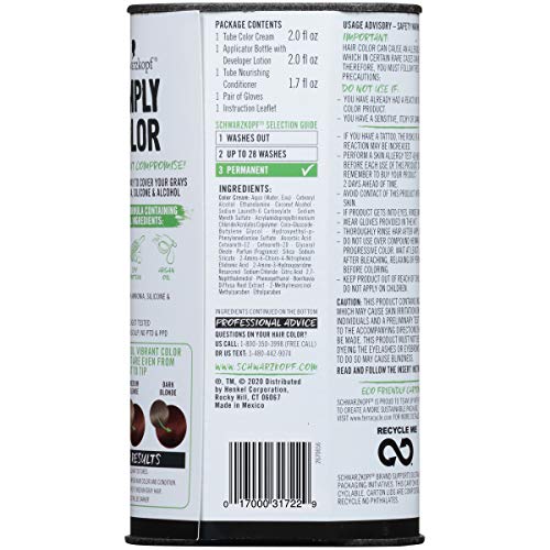Schwarzkopf Simply Color Permanent Hair Color, 7.47 Medium Natural Copper, 1 count