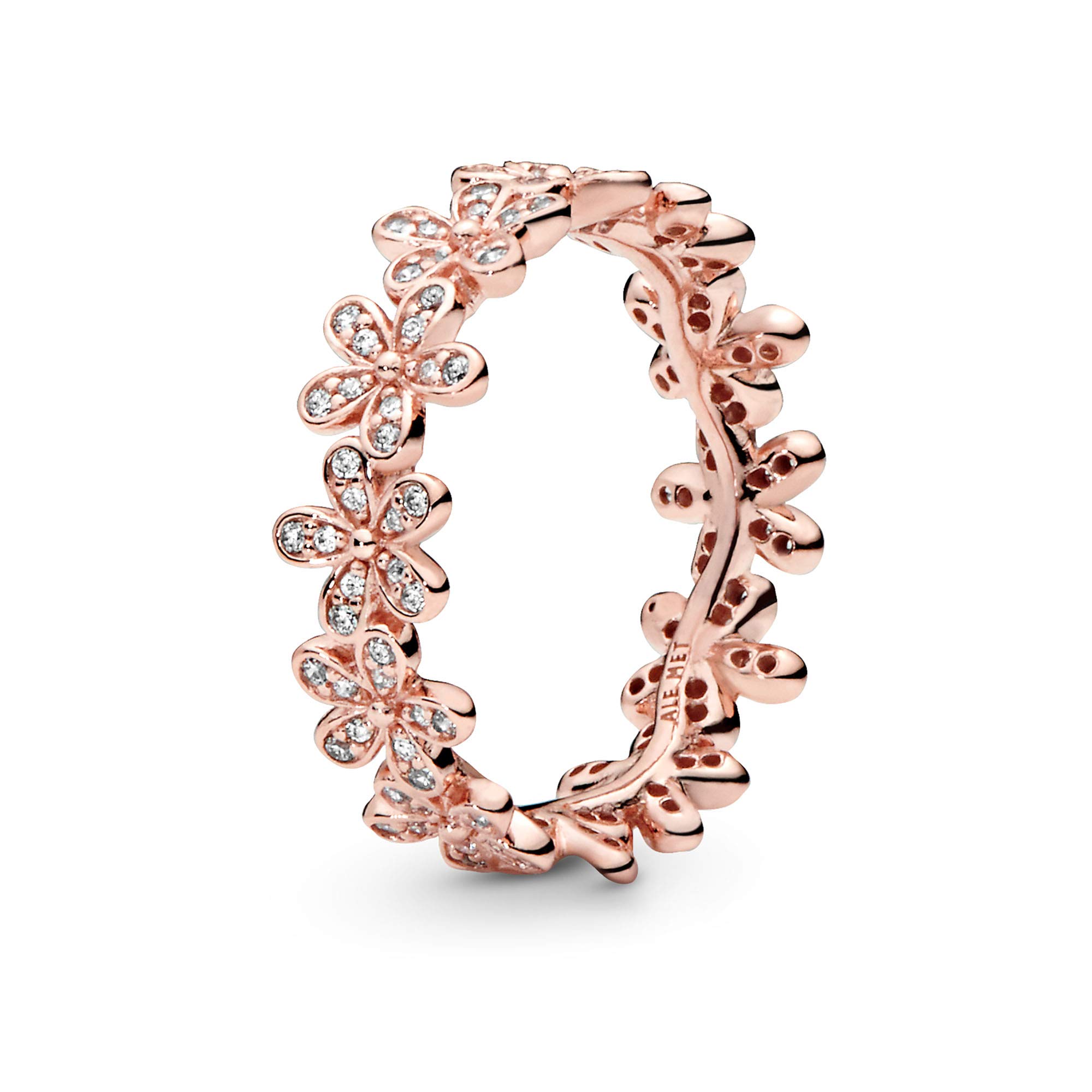 PANDORA Dazzling Daisy Ring, PANDORA Rose, Clear Cubic Zirconia, Size 8.5