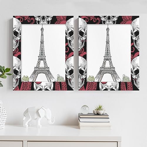 POFATO Skull Red Octopus11x14 Picture Frame Wood Photo Frame for Tabletop Display Wall Mount Picture Frame Display 11 x 14 Inch Photo Wall Decor Home Gift Frames
