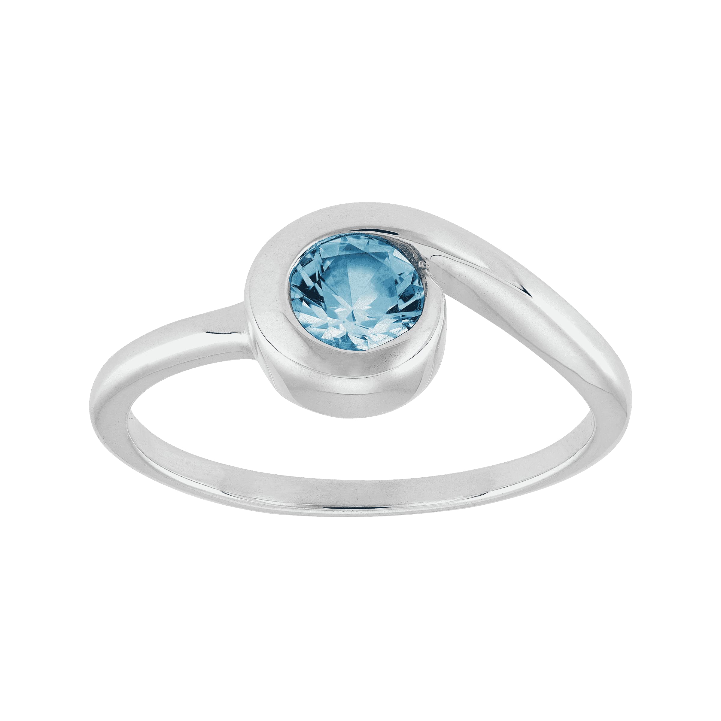 Silpada 'Another Trip Around the Sun' Created Aquamarine Ring in Sterling Silver, Size 7, Size 7