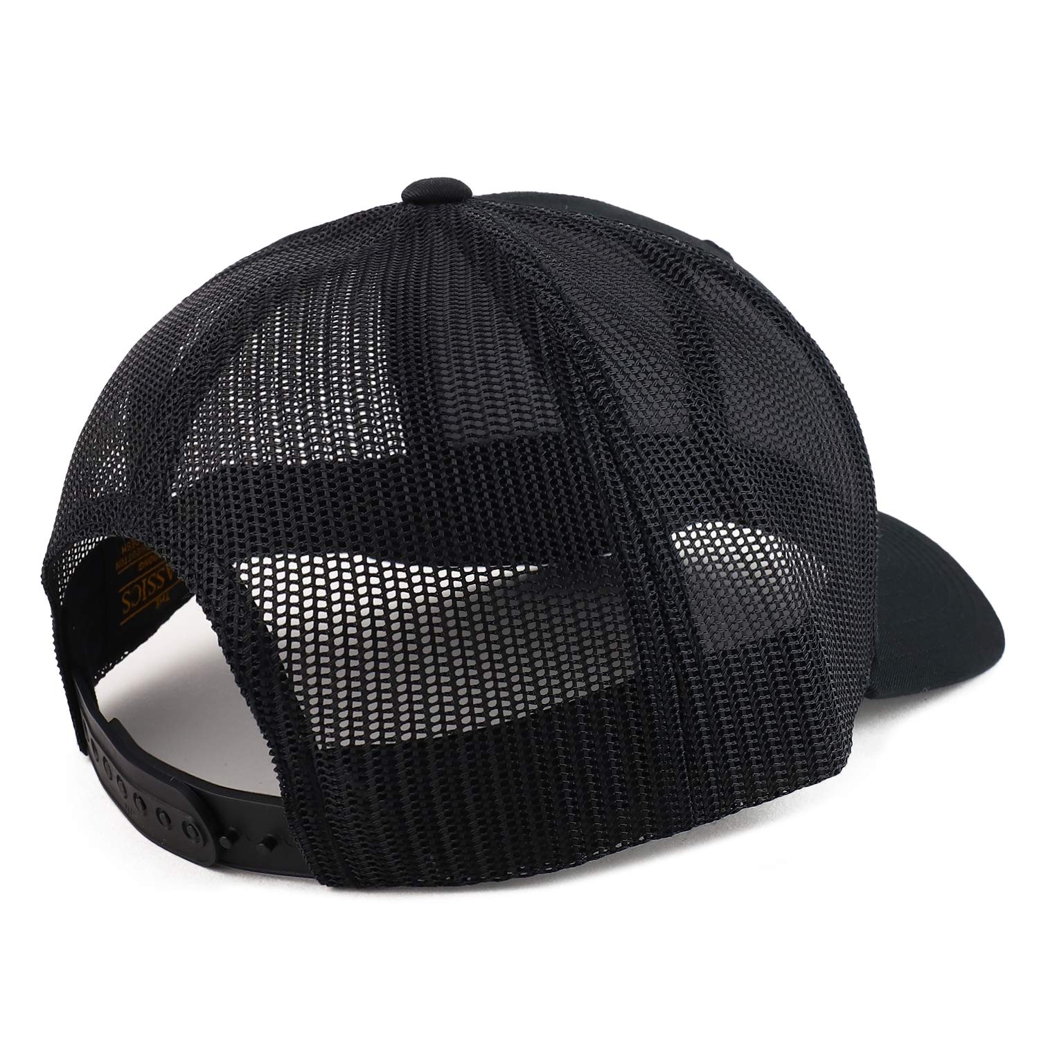 Trendy Apparel Shop Collegiate Number 45 Patch 6 Panel Retro Baseball Mesh Cap - Black
