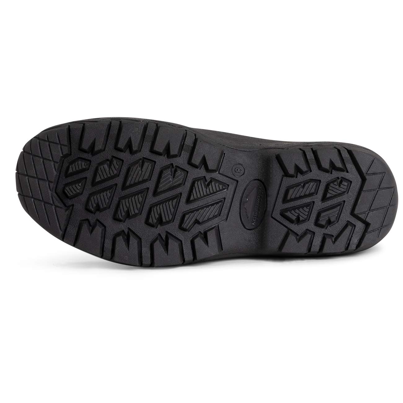 POLAR Mens Waterproof Outsole Deep Tread Fully Faux Fur Lined Winter Durable Snow Boots - Black Lace Up - EU41/US8 - YC0682