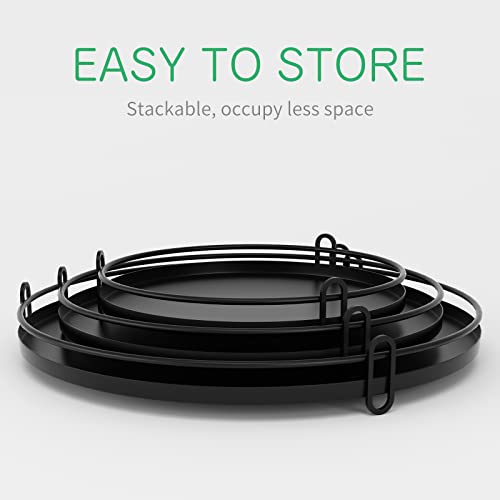 Vivevol Cupcake Stand, 3-Piece Cake Stands Set, Cake Plate Dessert Candy Display Plate Dessert Stand, 8β-10β-12β (Black)