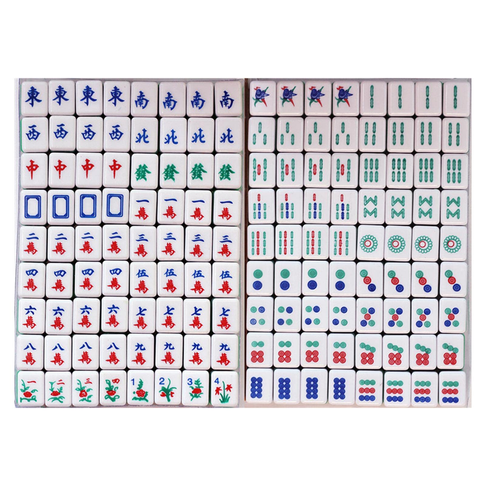 Vaveren Traditional Chinese Mahjong Game Set Chinese Version Game, Board Game Classic Tiles Games for Chinese Game Play Birthday Gifts