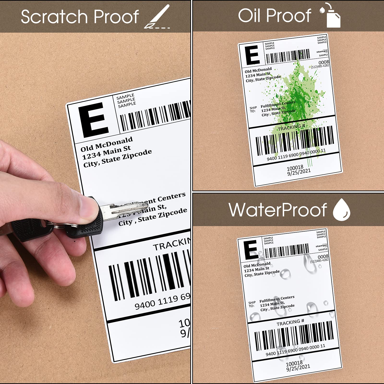 Pacific Mailer 4" x 6" Thermal Labels Direct Thermal Shipping Labels 500 Fanfold Labels