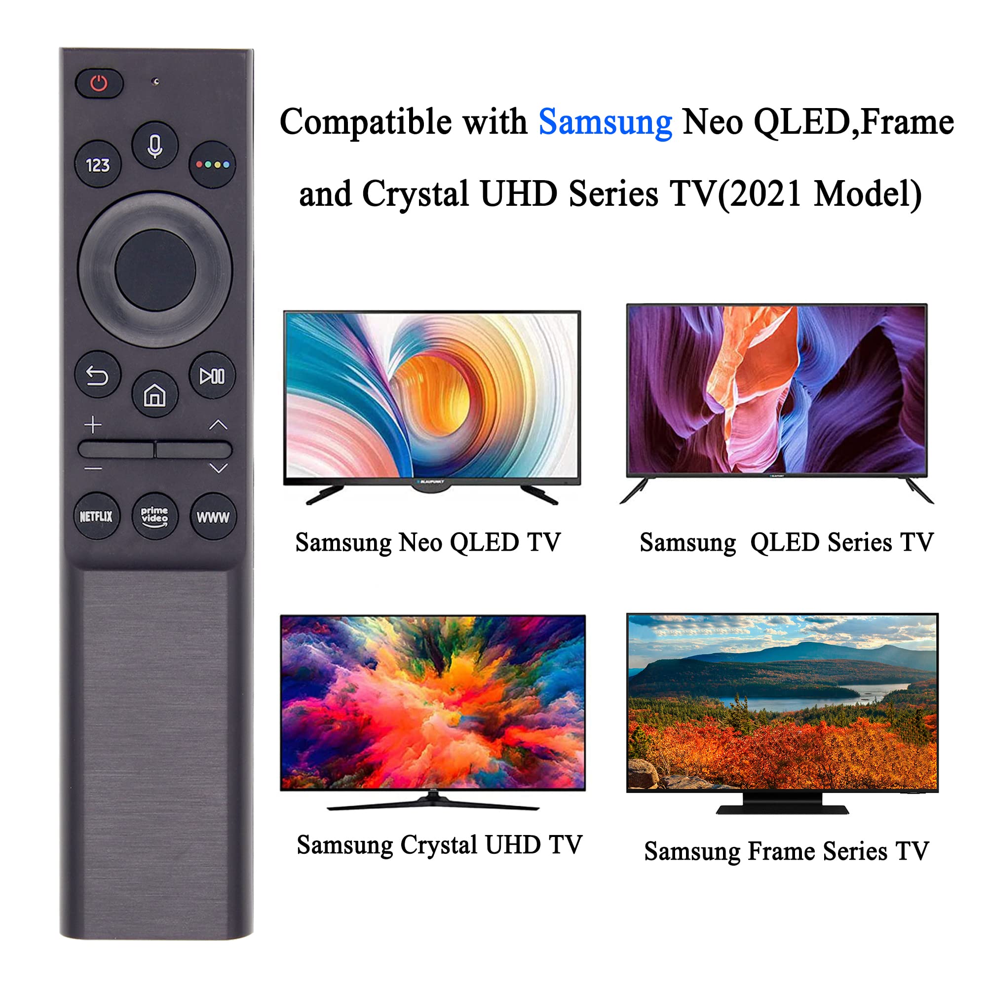MYHGRC BN59-01363C Replacement Samsung Voice Remote Control for Samsung Smart TVs Compatible with Neo QLED, Frame and Crystal UHD Series(2021 Model)