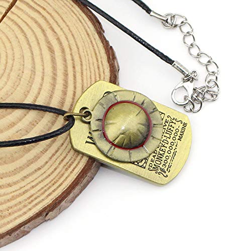 XCFS 3 Pack/Set Anime One Piece Merchandise Monkey D Luffy Skull/Anchor Mark Luffy Hat/Chopper Key chain Bronze Color KeyChain stuff Pendants Necklace For Man Women Fans