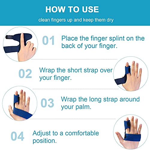 Sumifun Finger Brace, Trigger Finger Splint for Index Middle Ring Pinky Finger Arthritis Pain, Tendon Injury, Broken Mallet Finger Stabilizer Supports for Dislocated Knuckle Immobilizer Wrap for