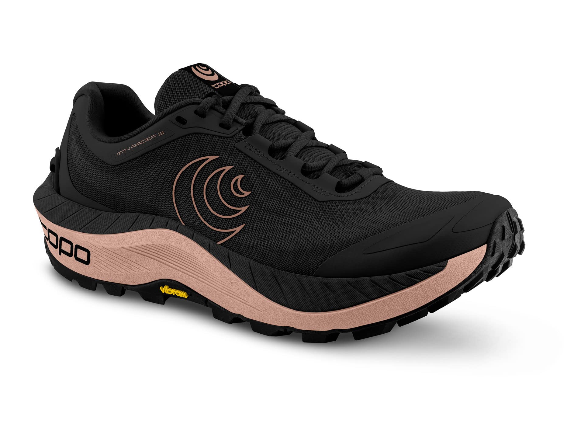 Topo Athletic Women's MTN Racer 3 Comfortable Lightweight 5MM Drop Trail Running Shoes, Athletic Shoes for Trail Running, Black/Mauve, Size 8.5