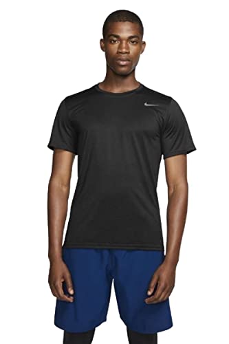 Nike Men's Legend 2.0 Short Sleeve Tee, Black/Black/Matte Silver, Large