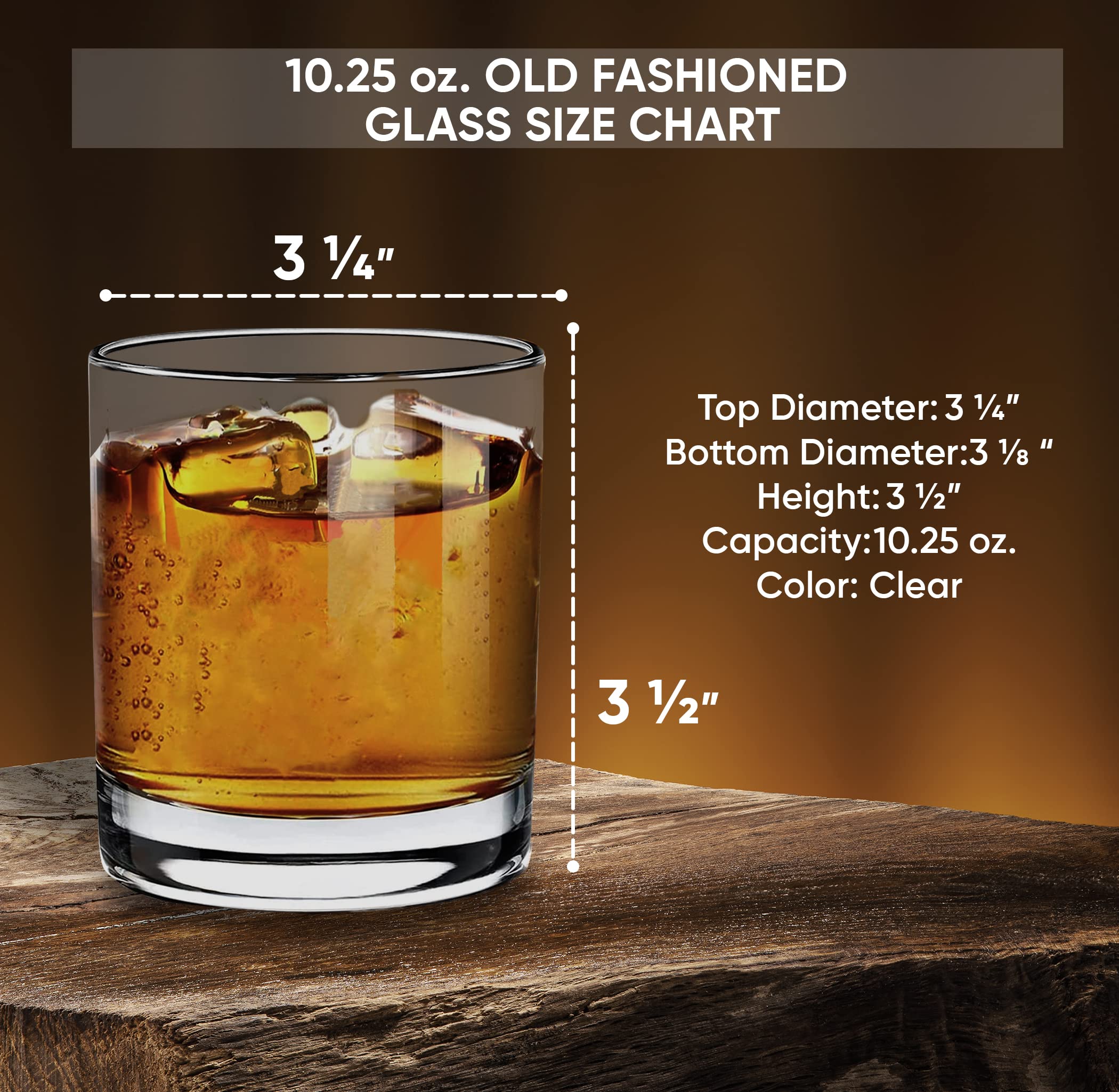 TEEAMORE Personalized Rocks Old Fashioned Initial Whiskey Glass Add Your Name Text Year Cocktail Glasses Gift 10.25oz