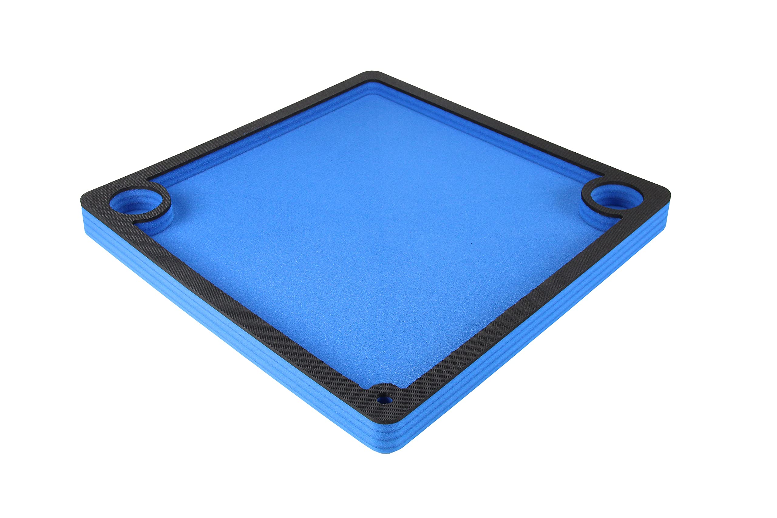 Polar Whale Floating Breakfast Table Serving Buffet Blue and Black Tray Drink Holders for Swimming Pool or Beach Party Float Lounge Refreshment Durable Foam UV Resistant with Cup Holders 24 Inches