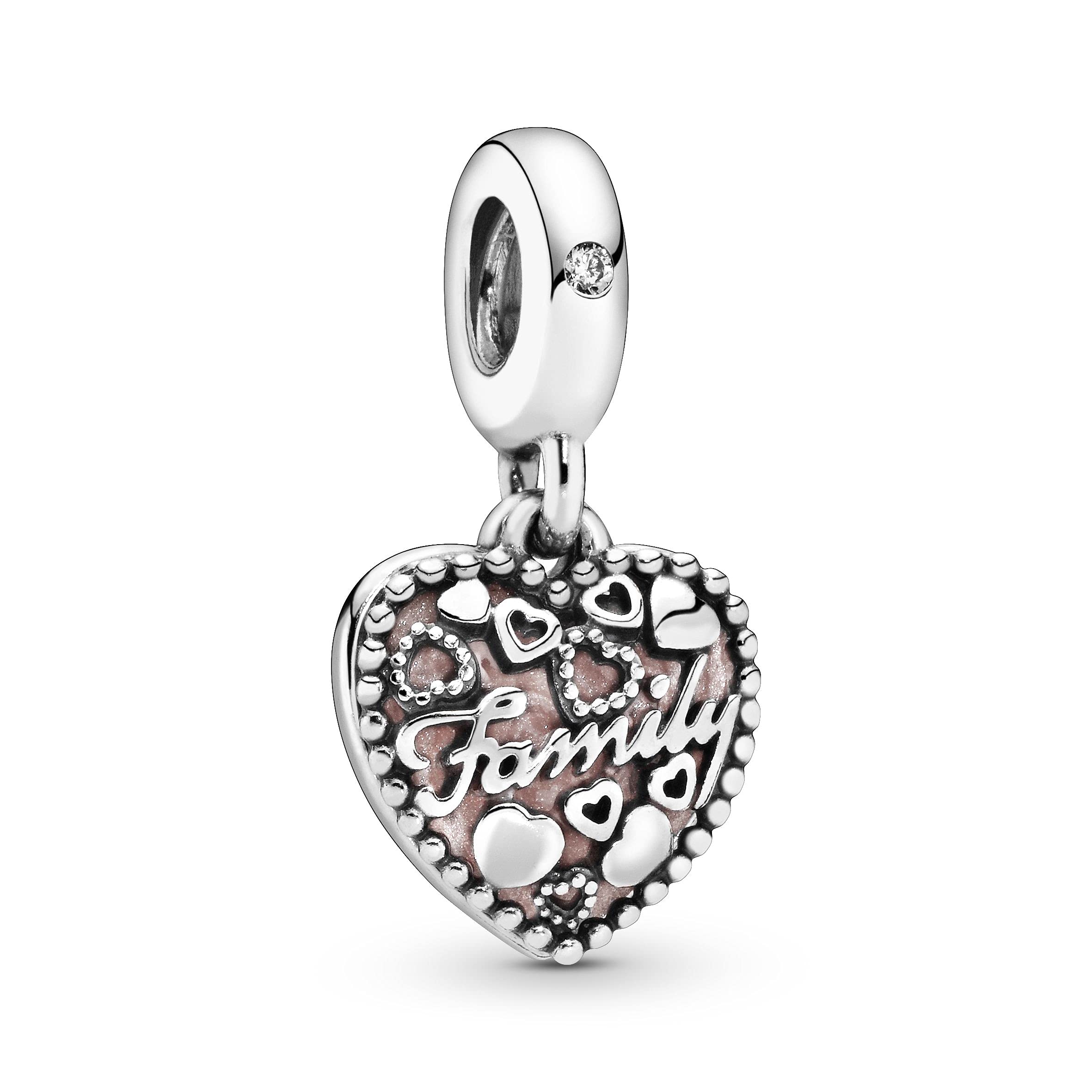Pandora Jewelry Love Makes A Family Dangle Cubic Zirconia Charm in Sterling Silver
