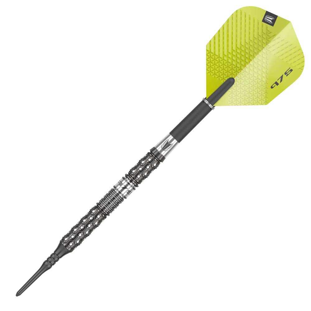 Target Darts Echo 12 19G 90% Tungsten Soft Tip Darts Set, 20G, Black and Green (210046)