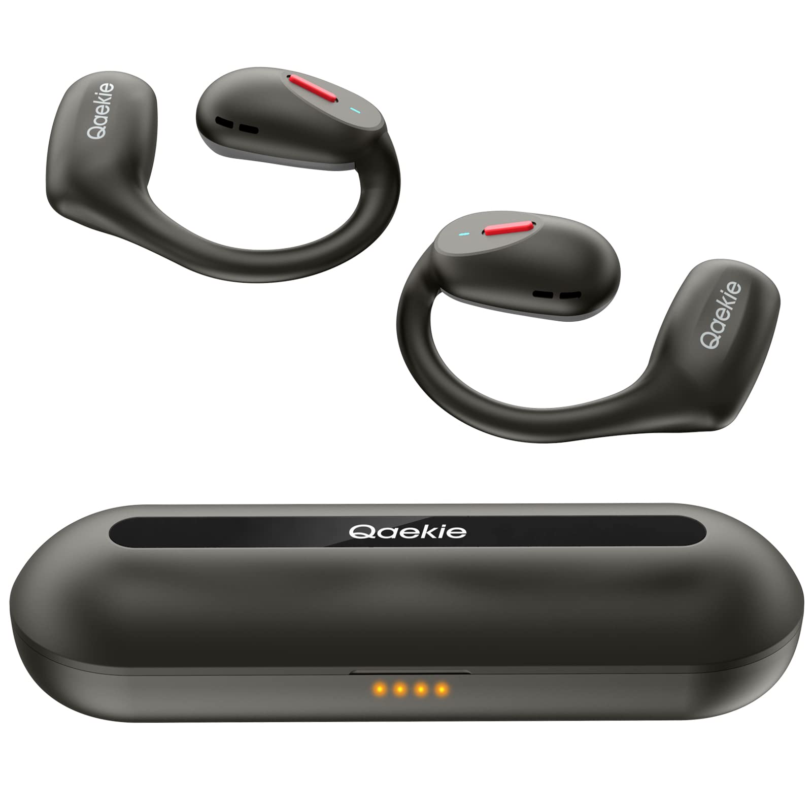 Qaekie Bluetooth 5.3 Wireless Headphones - HD Mic, Open Ear Ture Earbuds, Immersive Sound, 40hrs Playtime, Sweatproof Sport Earbuds for Running