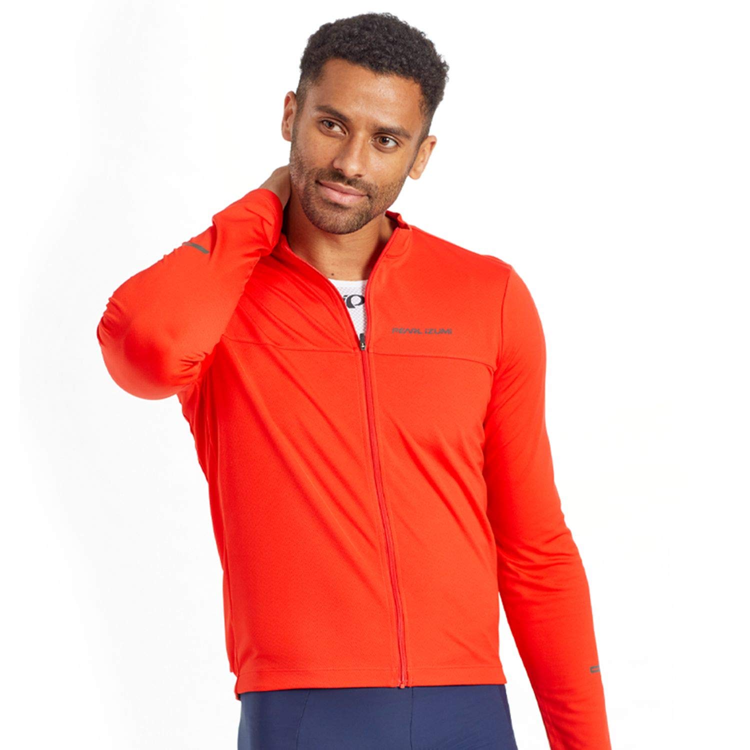 PEARL IZUMI Men's Quest Long Sleeve Jersey, Torch Red, Small