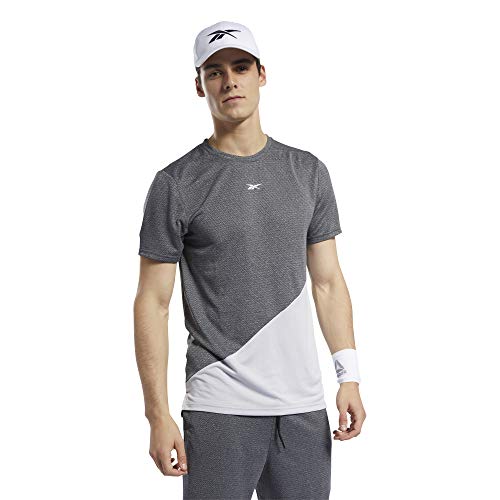 Reebok Workout Ready Mélange Short Sleeve Tee, Black, 2XL