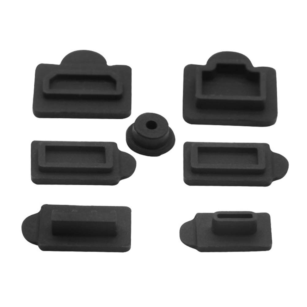 Silicone Dust Plugs for PS5, USB HDMI-compatible Interface Anti-Dust Cap Cover for Playstation 5, 1 Set 7pcs