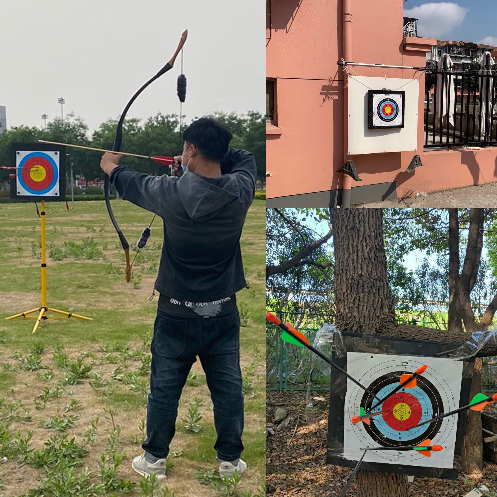 SOPOGER Archery Target for Backyard Adult, Easy Arrow Removal Bow Target, Durable Bow and Arrow Target for Youth Outdoor Shooting Practice (EVA Target)