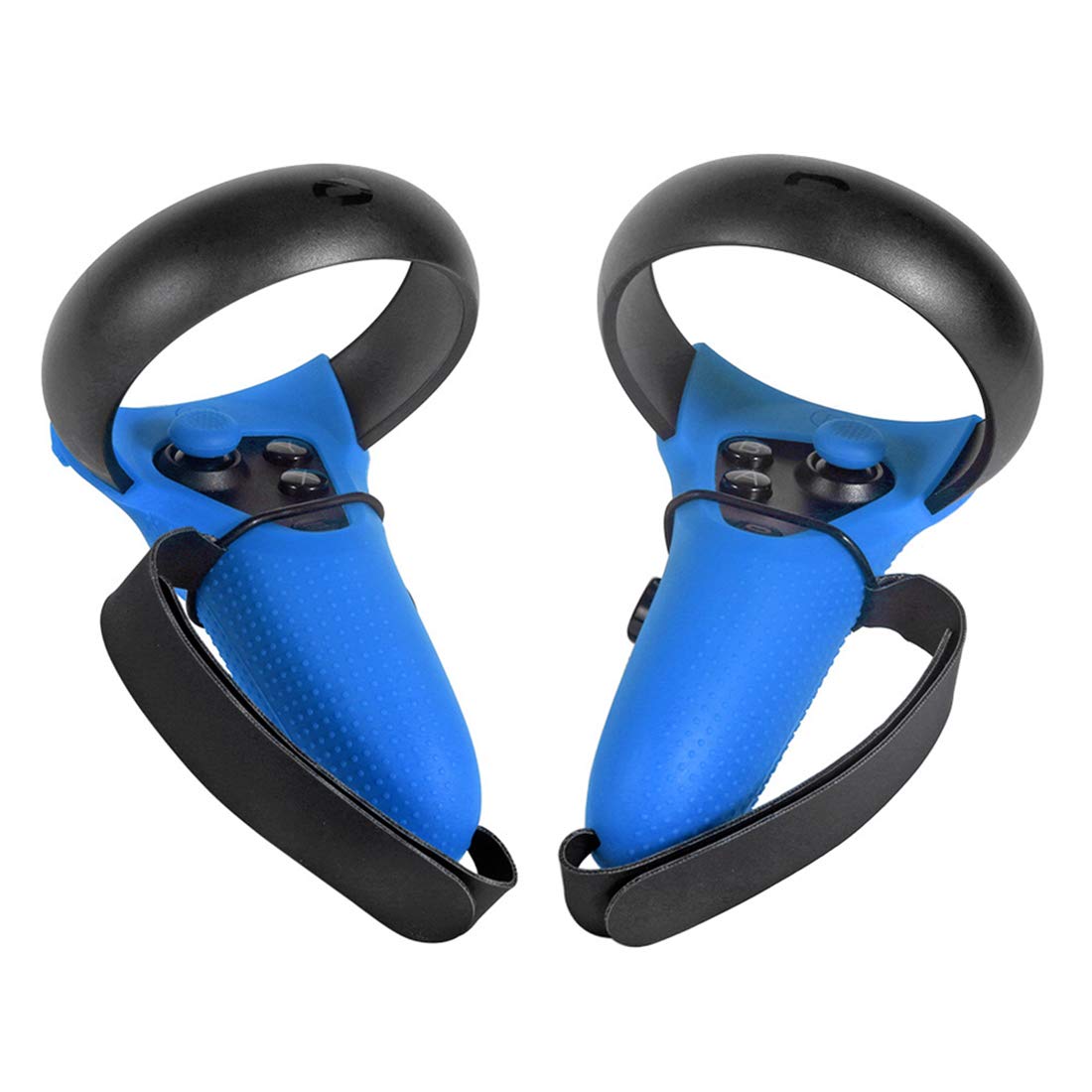 Silicone VR Touch Controller Grip Cover, Anti-fall Knuckle Strap, Sweatproof Joystick Cover for Oculus Quest/Rift S