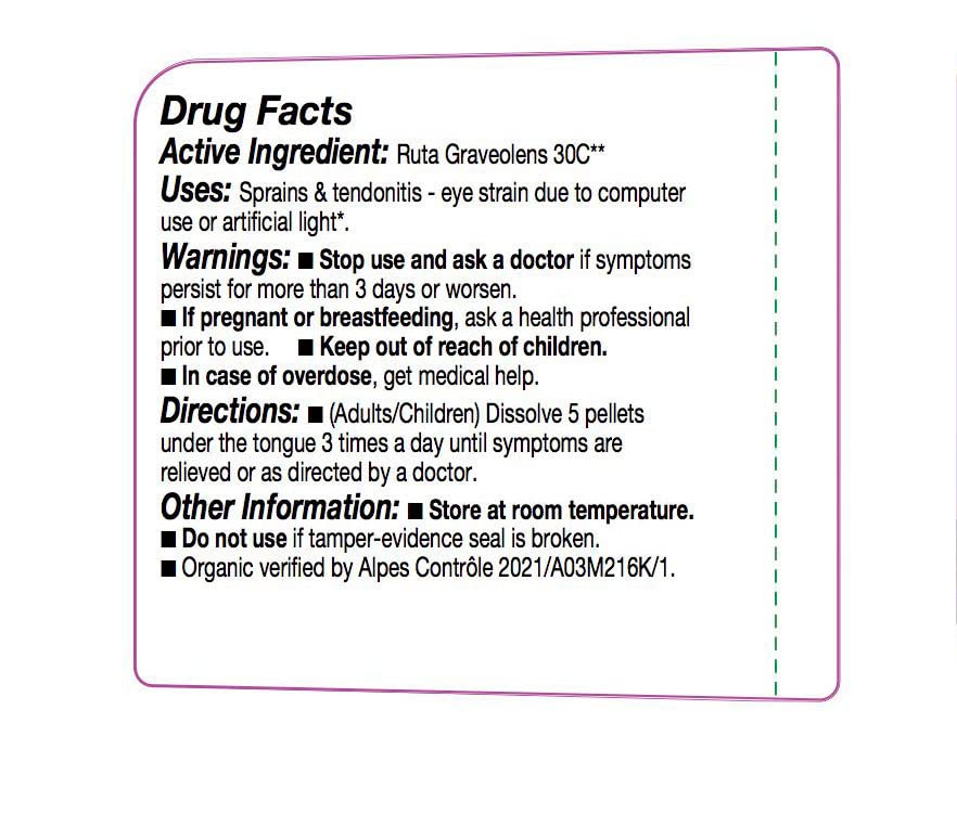 OLLOIS Ruta Graveolens 30c, Organic, Lactose-Free Homeopathic Medicine, 80 Pellets (Pack of 1)