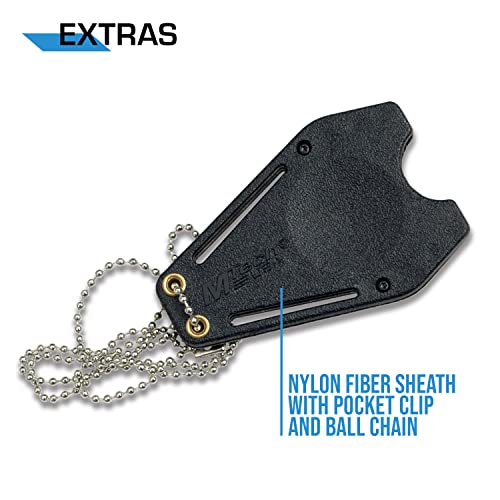 MTech USA – Fixed Blade Knife – Neck Knife – Green Camo Coated Blade and Handle, Full Tang, Nylon Fiber Sheath w/ Pocket Clip/ Chain - Hunting, Camping, Survival, Tactical, EDC – MT-588DG