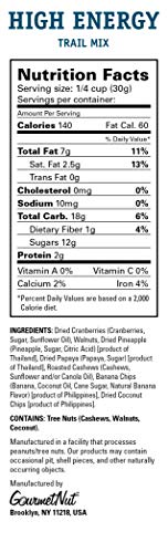 Power Up Premium Trail Mix - High Energy Trail Mix 14oz, Gluten Free, Vegan, Non-GMO