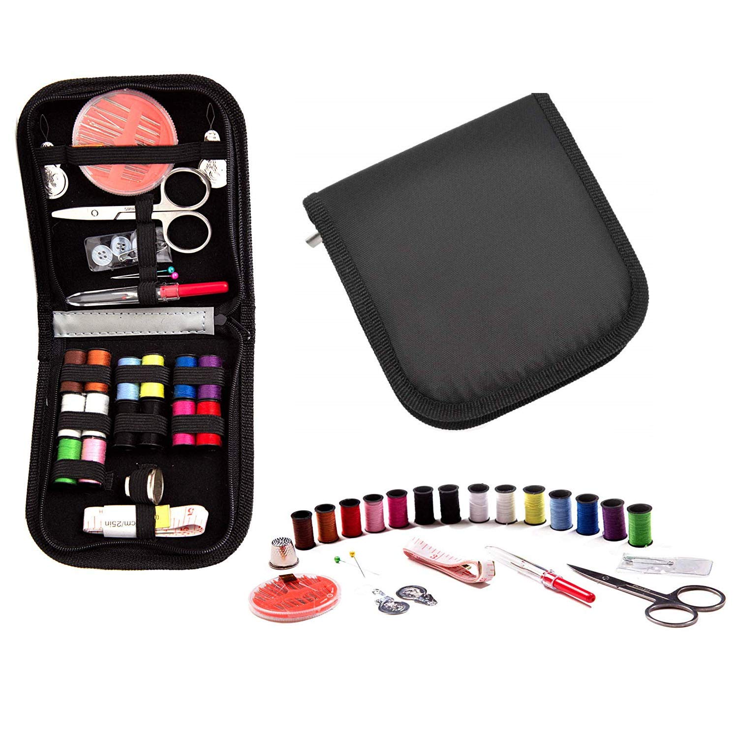 Sewing Kit,DIY Sewing Supplies Include Sewing Needles,Sewing Thread,Scissors,Tape Measure etc,Fit for Adults,Beginners,Travel and Home
