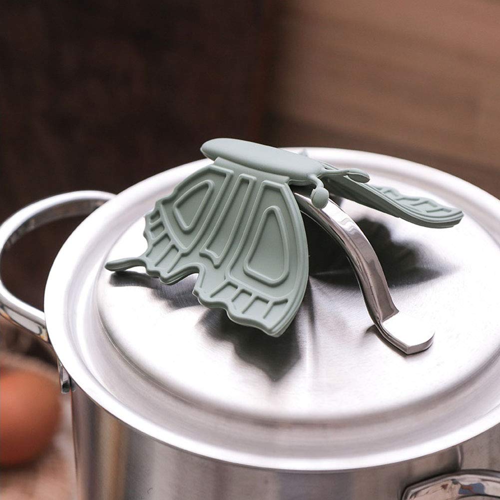 SNT Butterfly Silicone Potholder Heat Resistant Lid Lifters Magnetic Pinch Mitts Set of 8