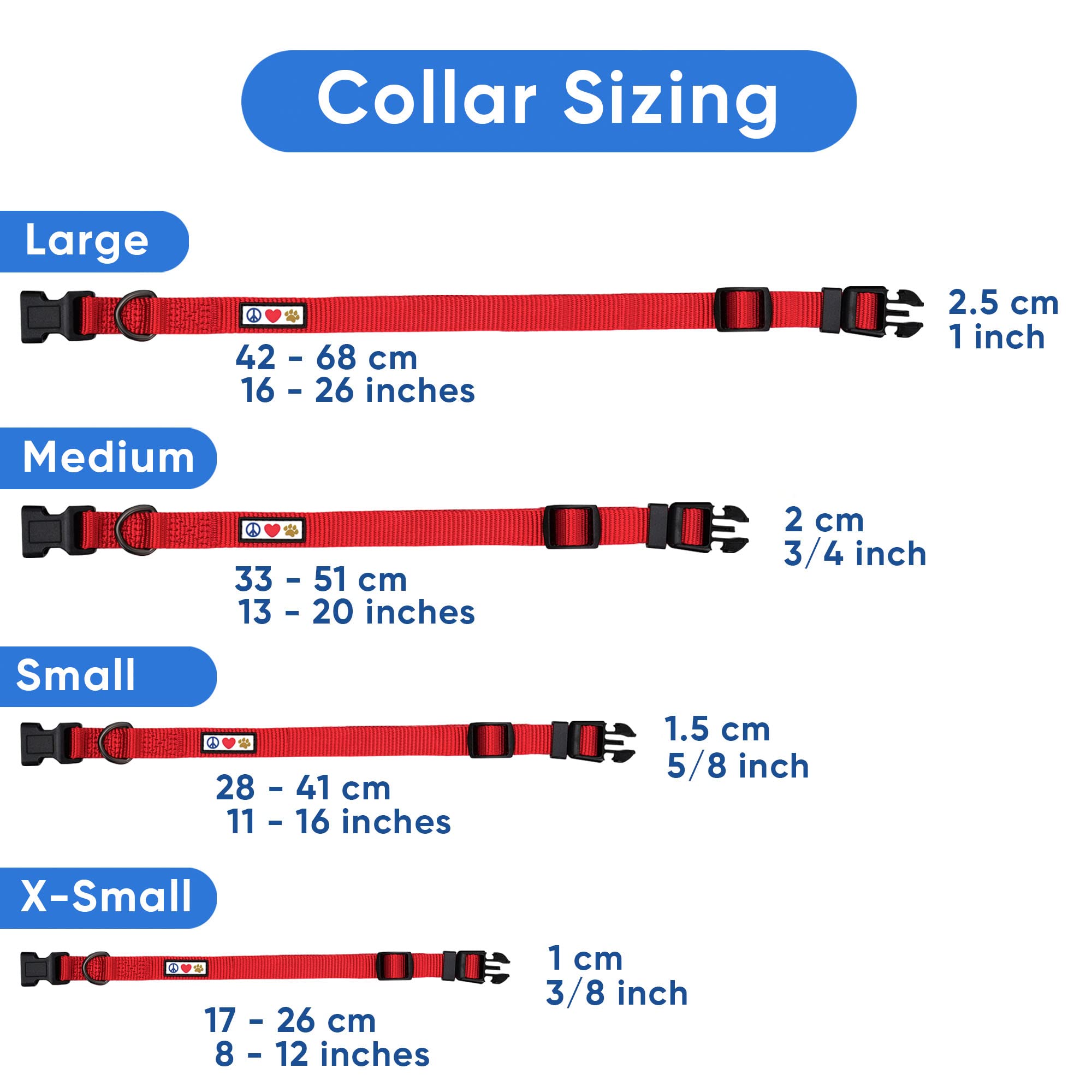 Pawtitas Dog Collar for Extra Small Dogs Adjustable Dog Collar Heavy Duty Waterproof Collars for Dogs with Quick-release Buckle - Blue Dog Collar for Extra Small Breeds