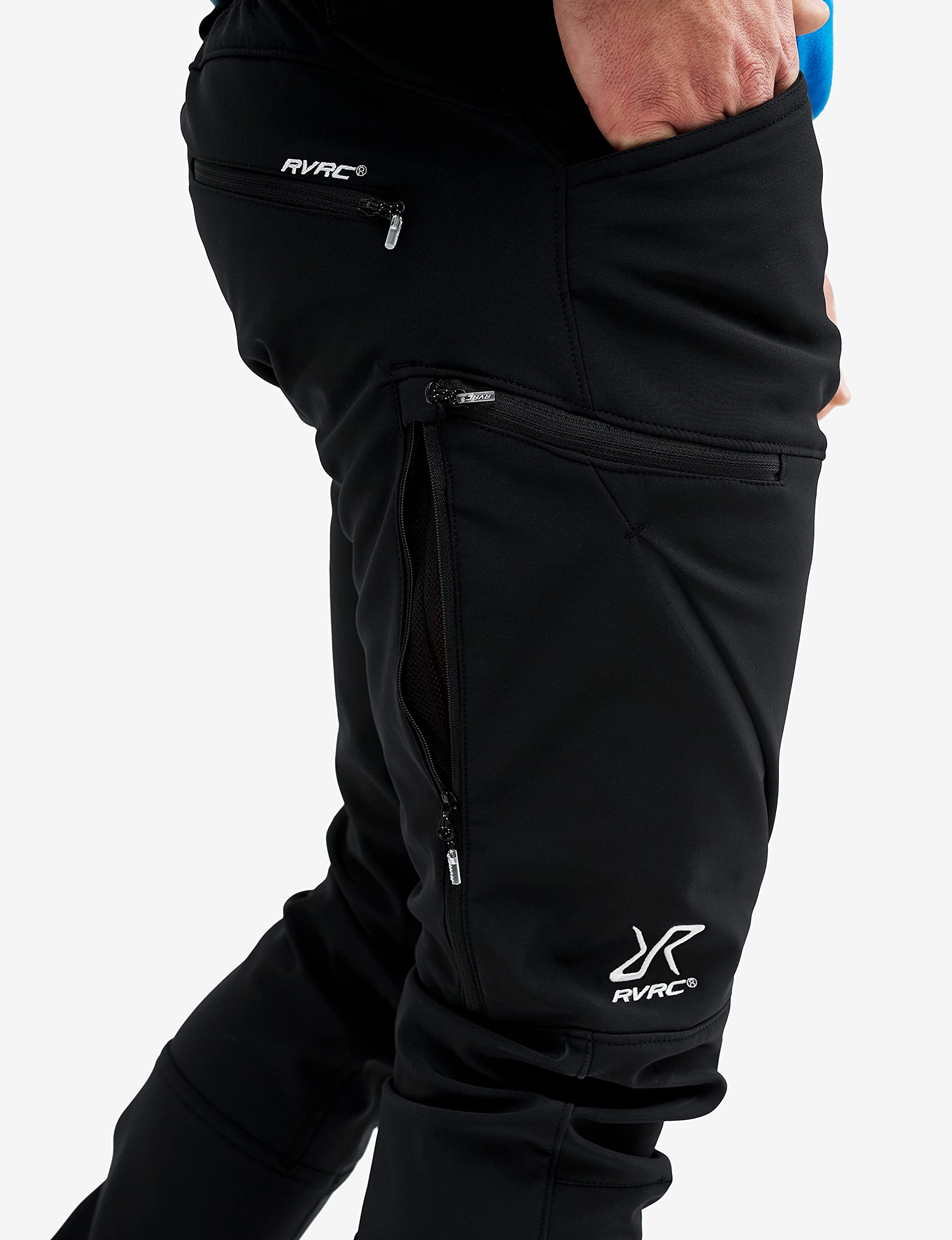 RevolutionRace Men’s Hiball Pants, Durable and Ventilated Pants for All Outdoor Activities, Black Edition, L