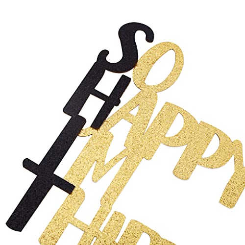 So Happy I'm Thirty Cake Topper - 30th birthday cake topper, Fabulous Birthday Cake Party Decorations.Black men's and women's 30th birthday cake party decoration (single side)