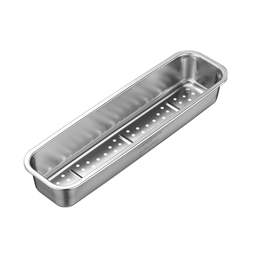 Reginsnow Stainless steel Flatware Tray Kitchen Drawer Organizer Drainer, Expandable Silverware Flatware Cutlery Organizer Tray Straws Spoon Knife Fork Storage Container, Utensil Holder Cutlery Caddy