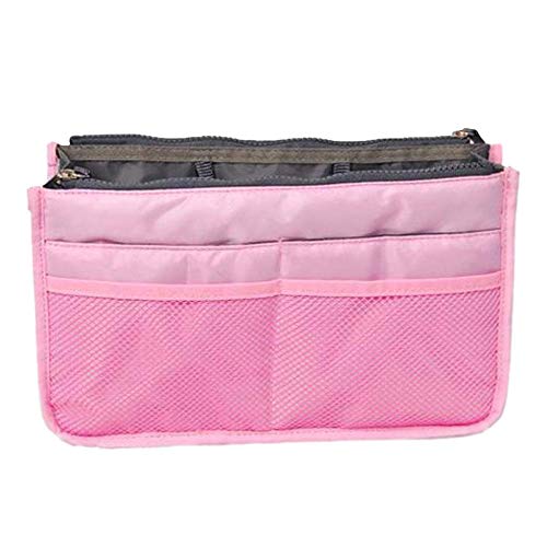 POPBLOSSOM Purse Organizer Insert Handbag Make Up Bag Pouch Purse Pouch Tidy & Neat (Light Pink)