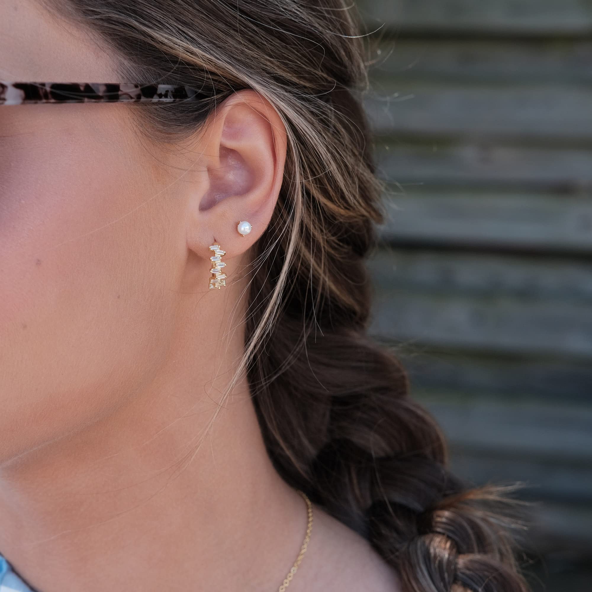 Pearl Studs - 3mm White Fresh Water Mini Pearl Earrings in 18K Gold Vermeil
