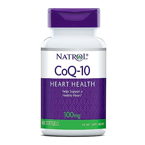Natrol, CoQ-10 Softgels, Heart Health Dietary Supplement, 100 mg, 45 Count