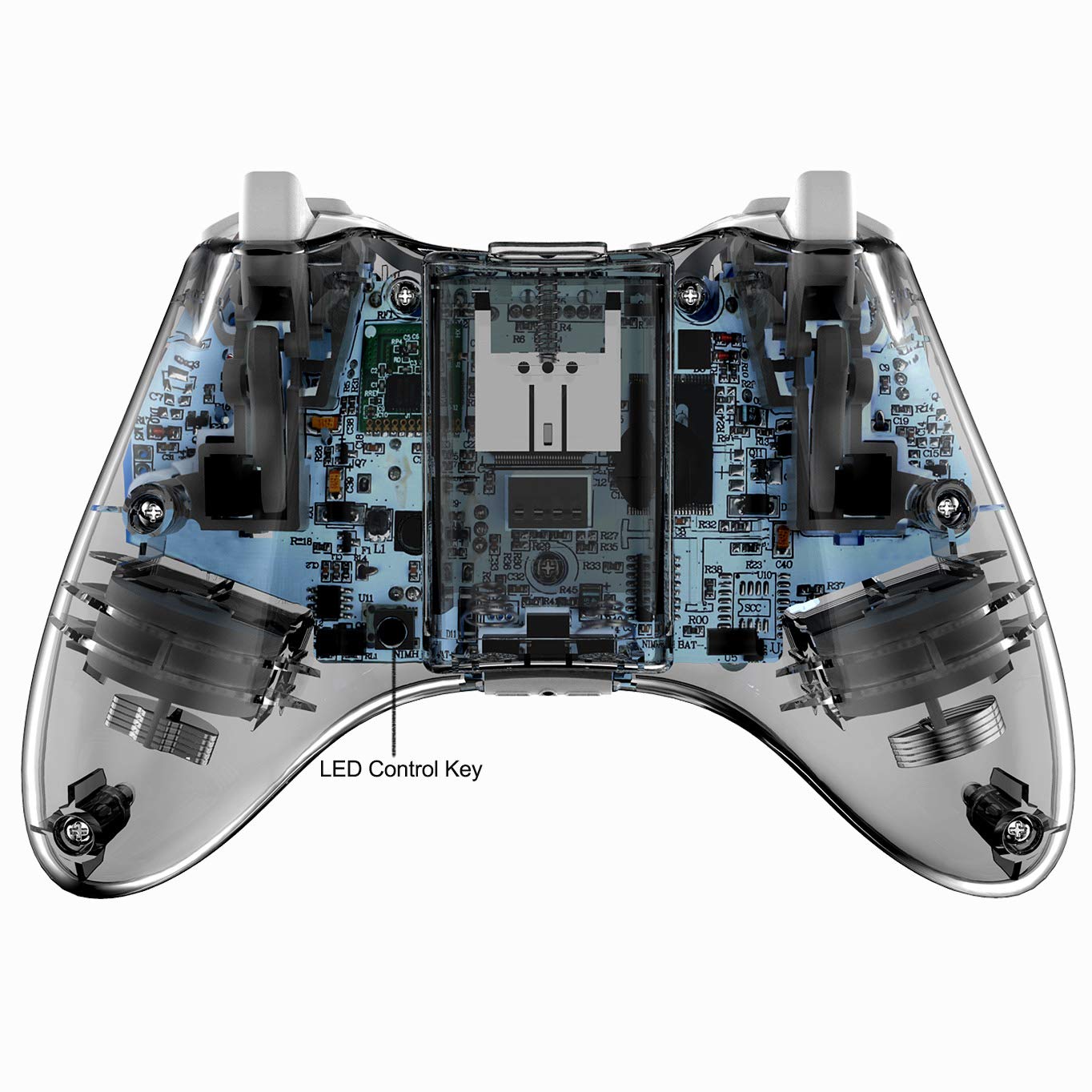 PAWHITS Wireless Controller compatible with Xbox 360 Double Motor Vibration Wireless Gamepad Gaming Joypad, Black