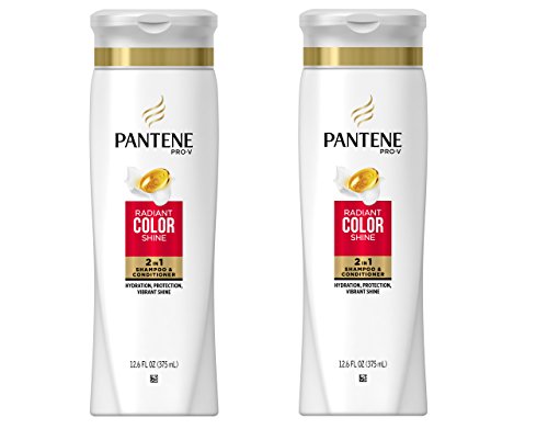 Pantene Radiant Color Shine 2 in 1 Shampoo and Conditioner 12.6 Fl Oz (Pack of 2)