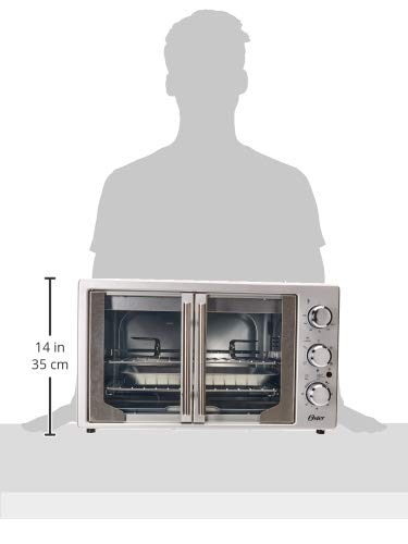 Oster TSSTTVFDXL Manual French Door Oven, Stainless Steel