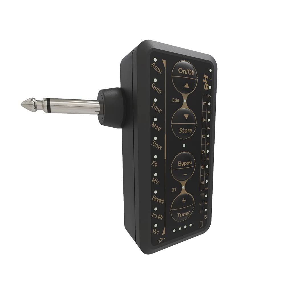 ZYZMH Portable Guitar Amplifier Mini Headphone Amp Built-in Delay Tuner Phaser Reverb Effect Support IR Cabinet Guitar Plugging