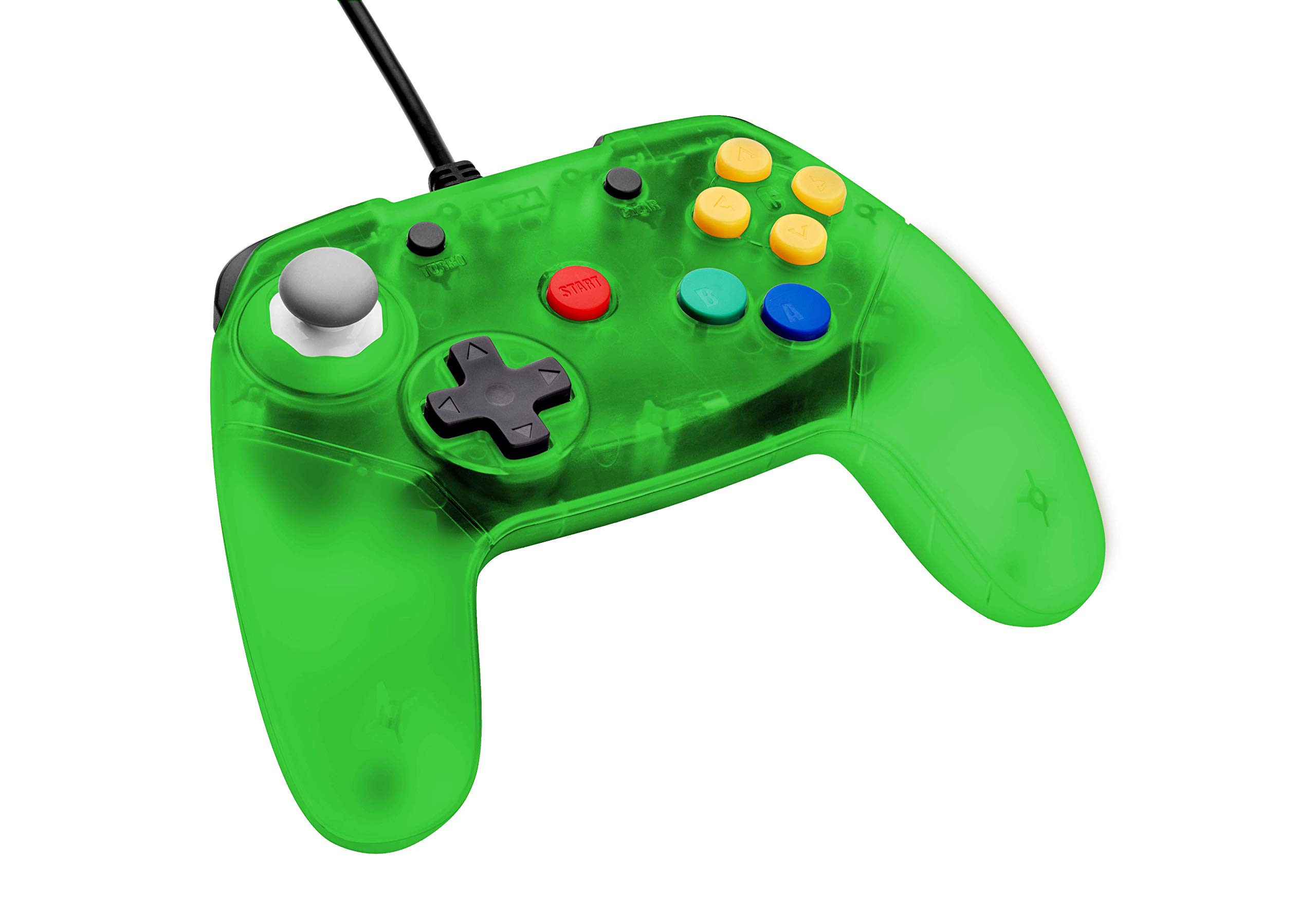 Retro Fighters Next Gen N64 Controller Brawler64 Gamepad Transparent Colors - Green - Nintendo 64