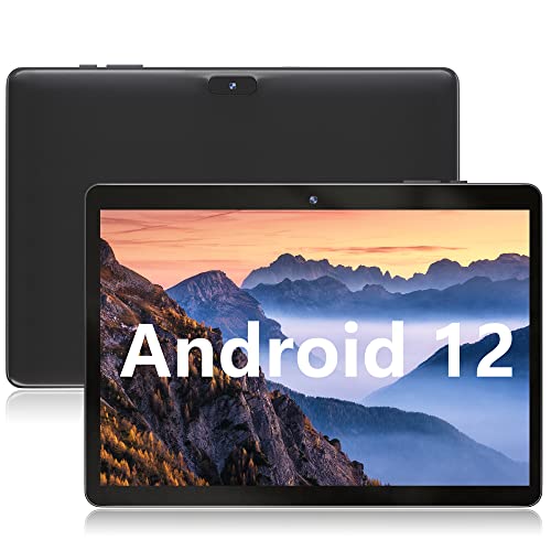 SGIN Android 12 Tablet 10 Inch Tablets, 2GB RAM 32GB ROM Tablets with Quad-Core Processor, Dual Camera, IPS FHD, 5000mAh, WiFi, Bluetooth,Black