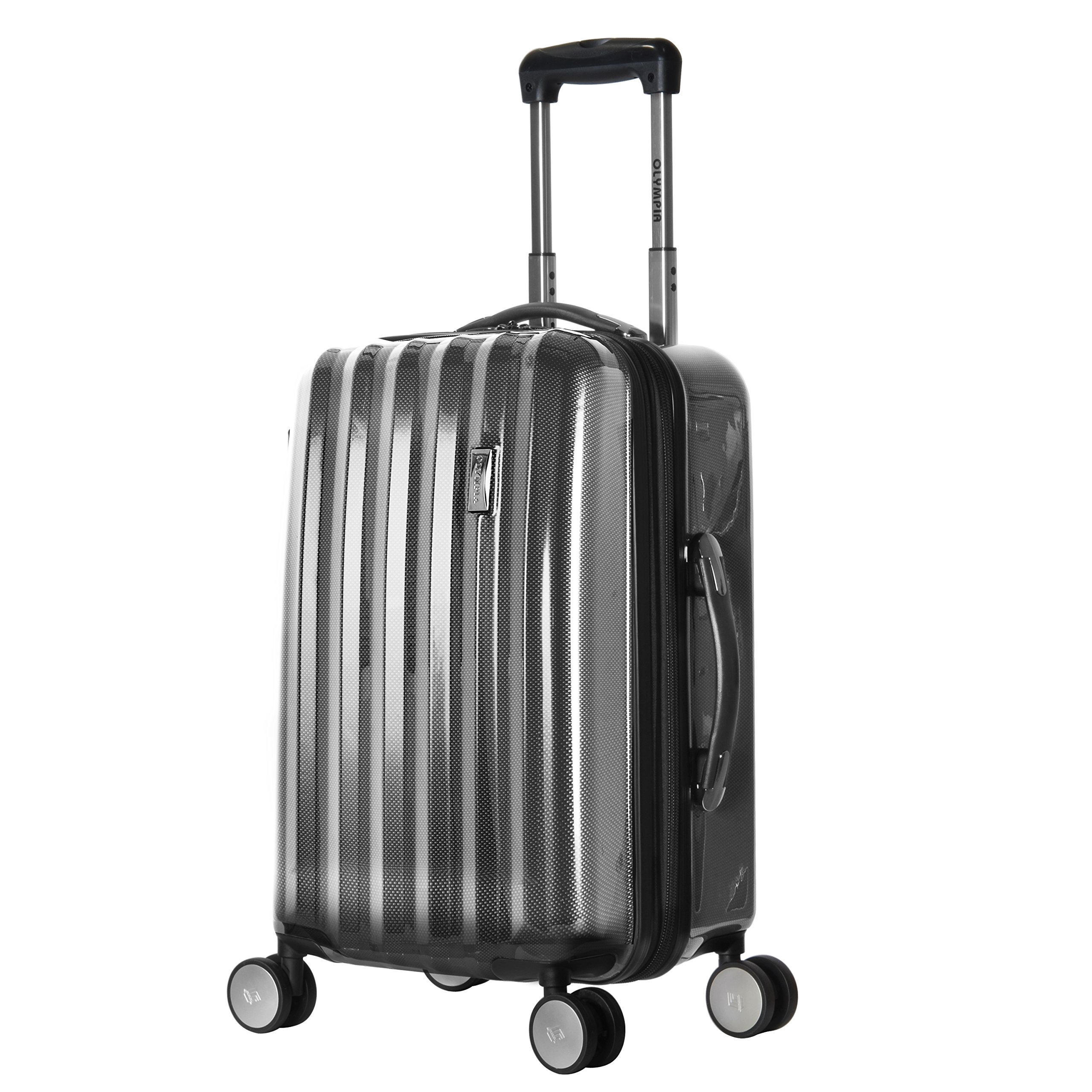Olympia U.S.A. Luggage Titan 3 Piece Spinner Hardside Set, Black, One Size