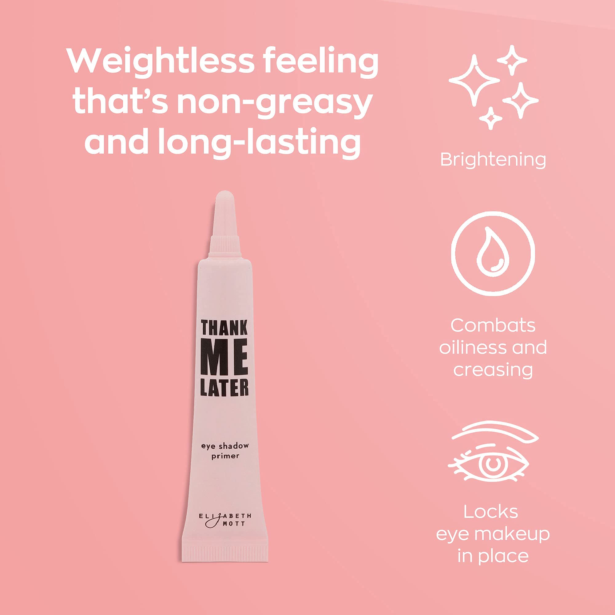 Thank Me Later Eye Primer for Long-Lasting Power Grip Makeup, Shine & Oil Control, Pore Minimizer, Hides Wrinkles & Fine Lines, Prevent Creasing for All-Day Eye Makeup Wear-10g