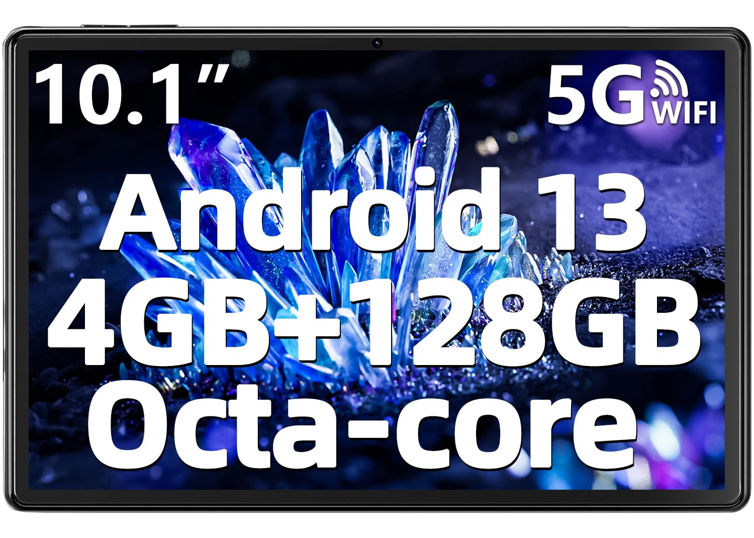 SGIN Tablet, 10.1 Inch Android 13 Tablets 4GB RAM 128GB ROM with Octa-Core 2.0Ghz Processor, 1280 * 800 Pixel IPS Screen, 2MP+8MP Camera, 6000mAh, WiFi, Bluetooth 5.0