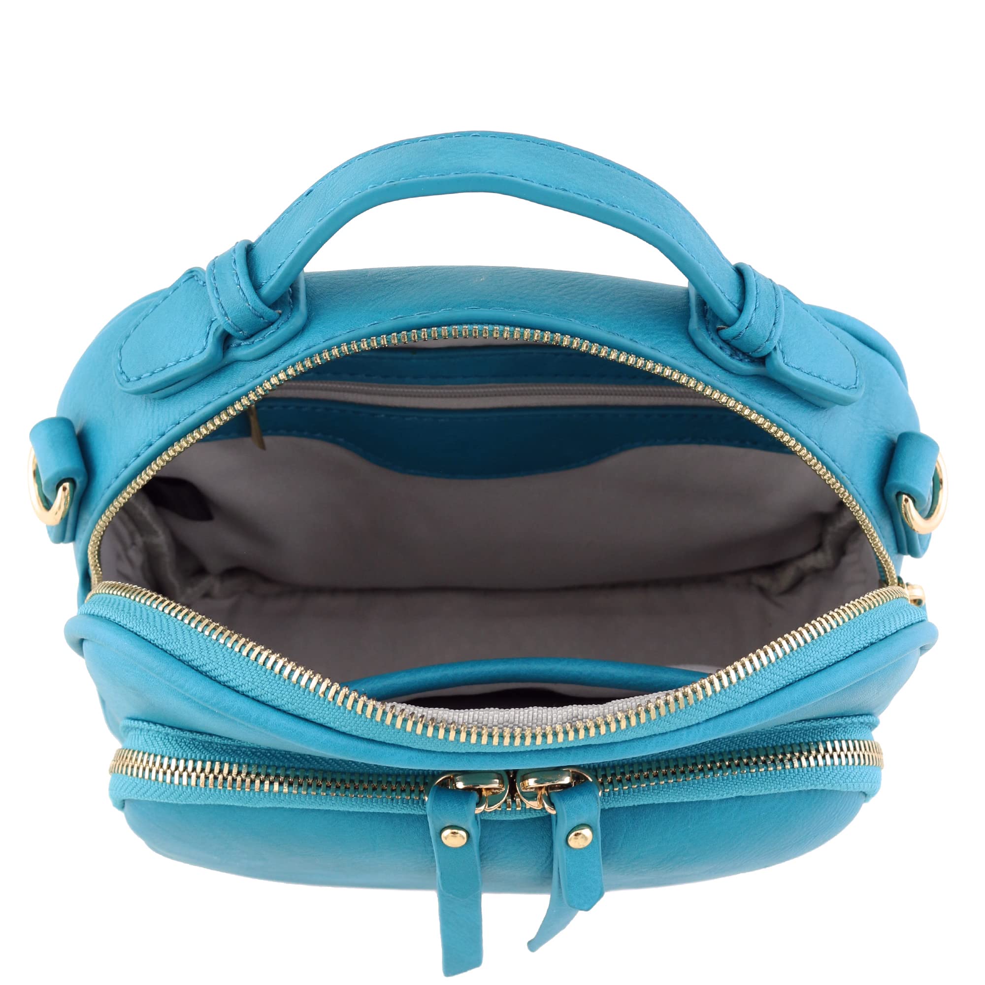Top Handle Mini Satchel Bag Crossbody Purse (Teal)