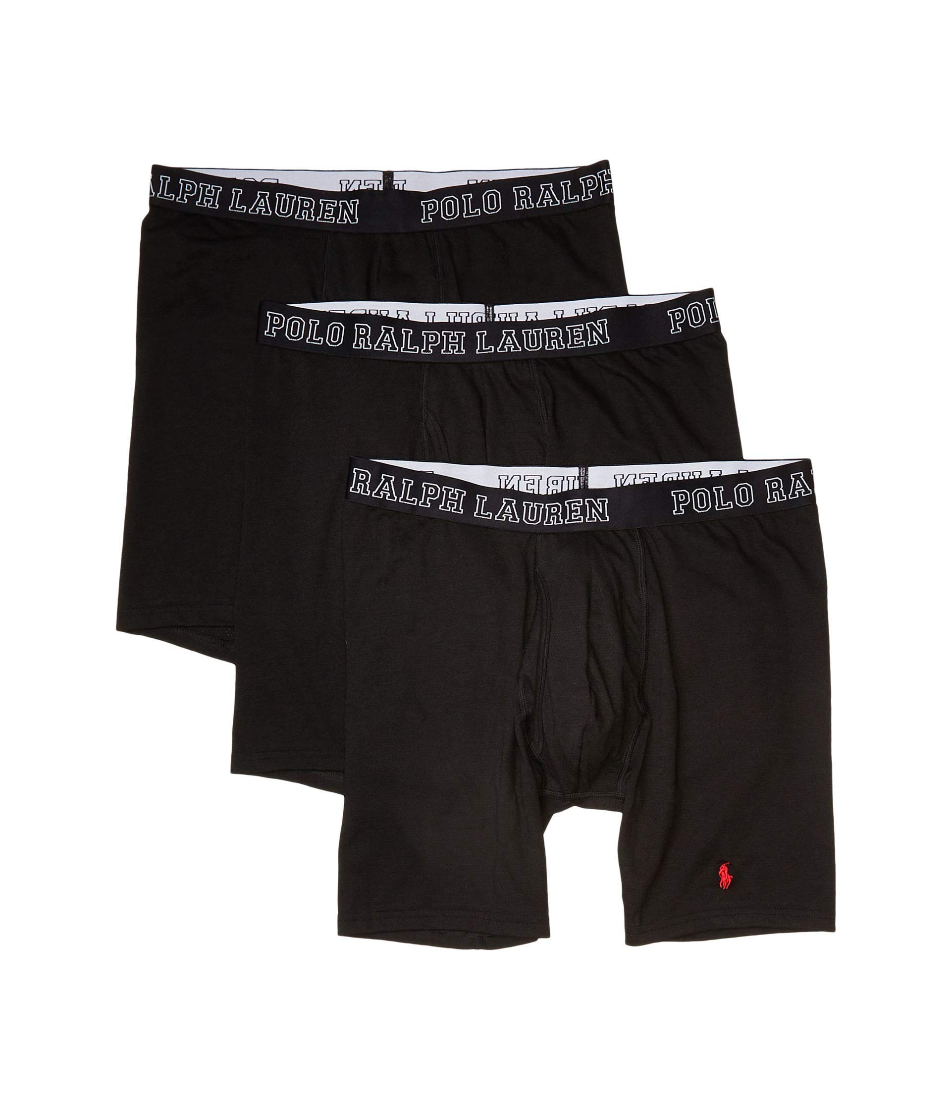 Polo Ralph Lauren 4D-Flex Breathable Mesh Boxer Brief 3-Pack Polo Black LG
