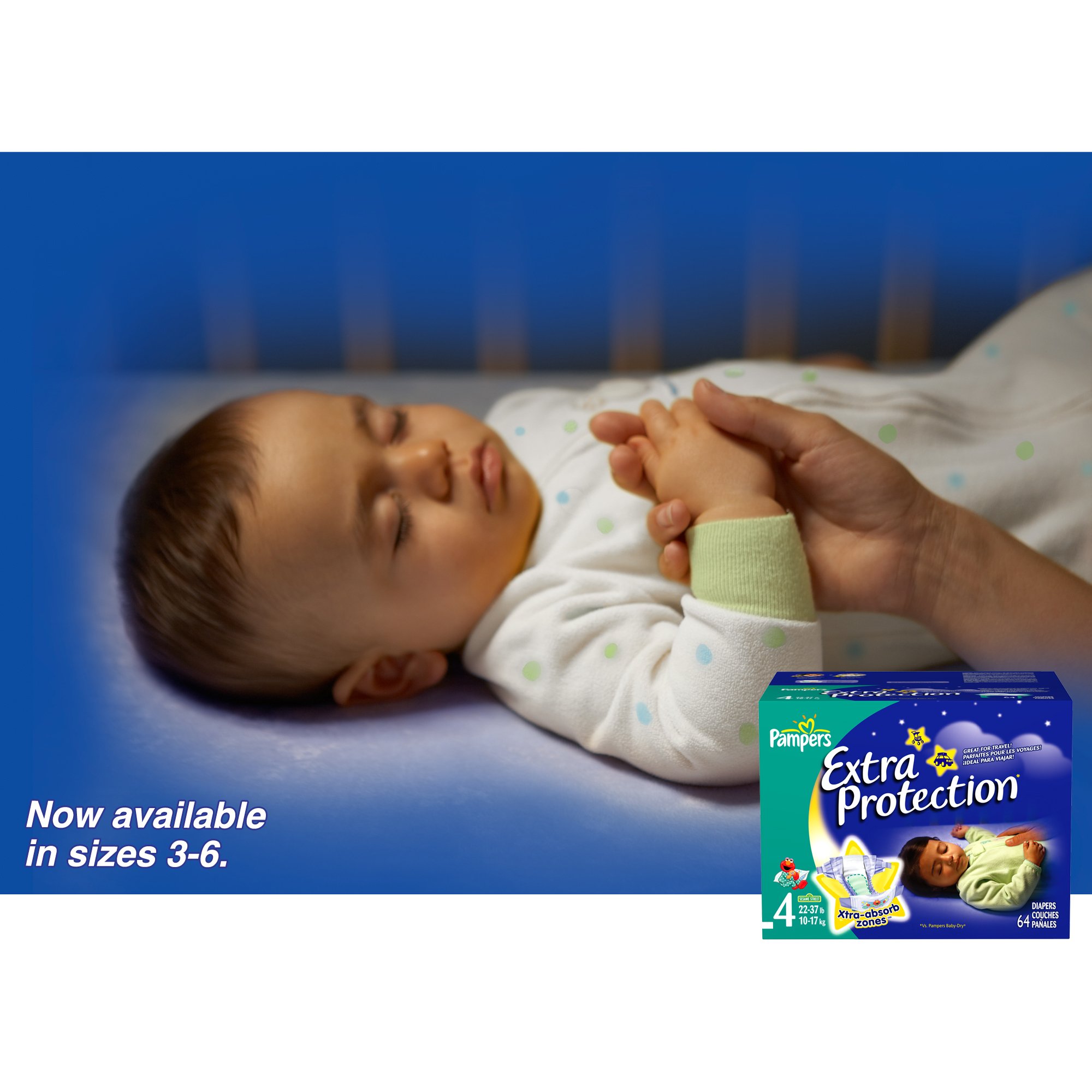 Pampers Extra Protection Diapers Size 6 Super Pack 58 Count