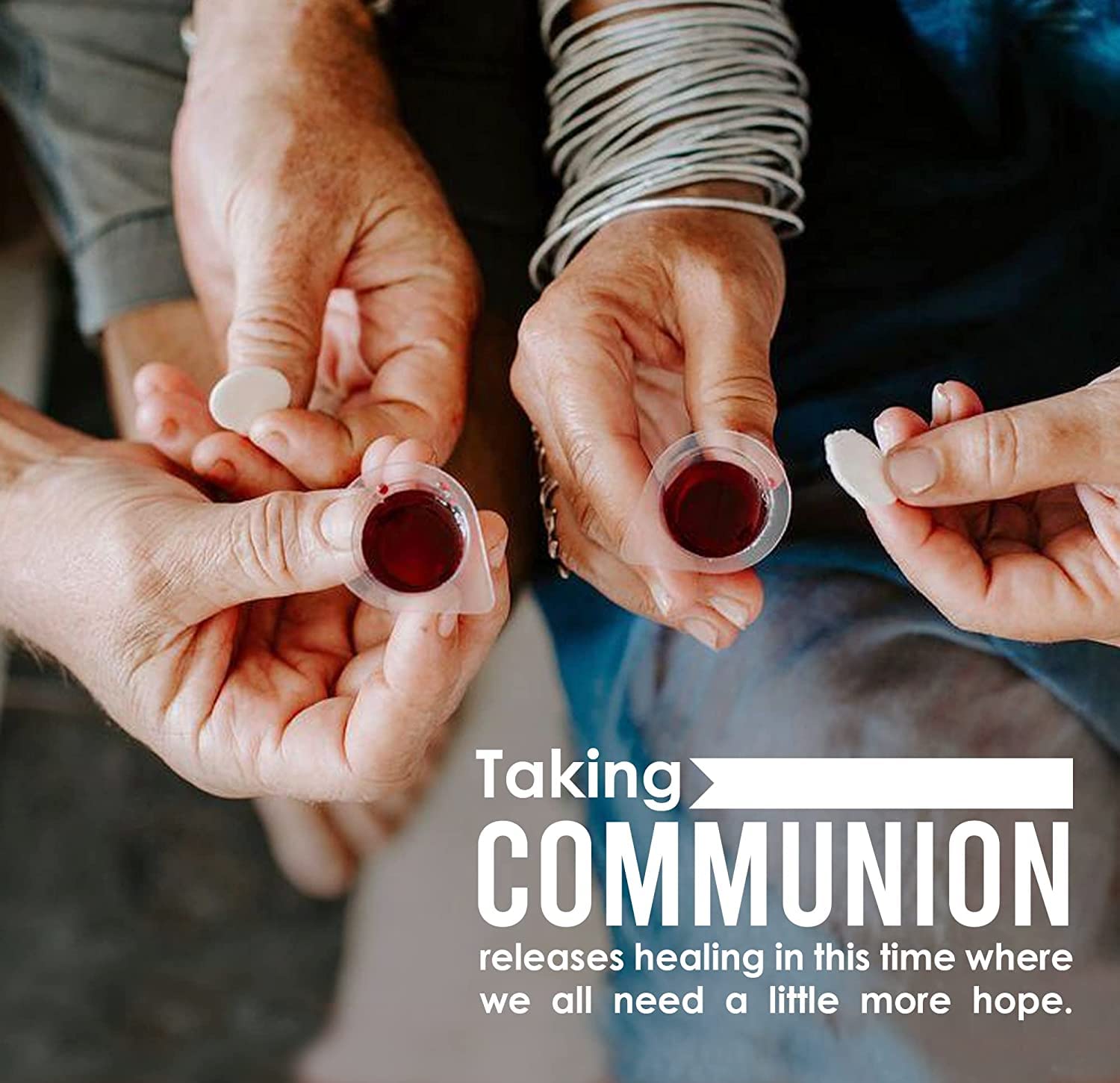 The Miracle Meal Pre-filled Communion Cups and Wafer Set - Box of 100 - Made with Concord Grape Juice & Wafer-Made in the USA